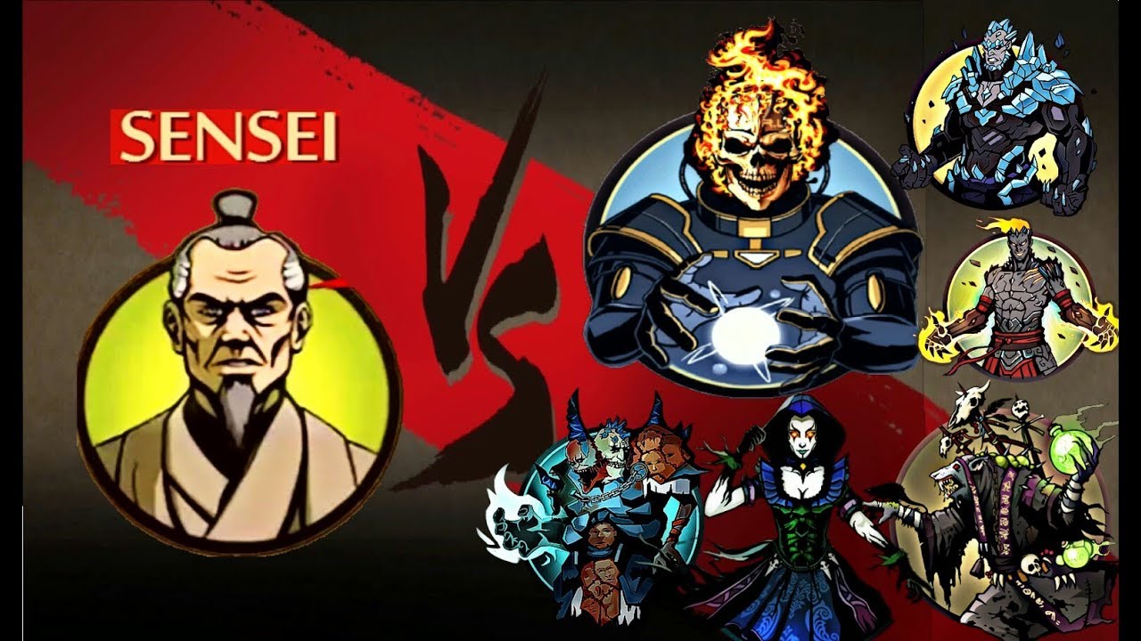 Shadow Fight 2 Sensei vs Ghost Titan with Raid Bodyguards [Titan is ...