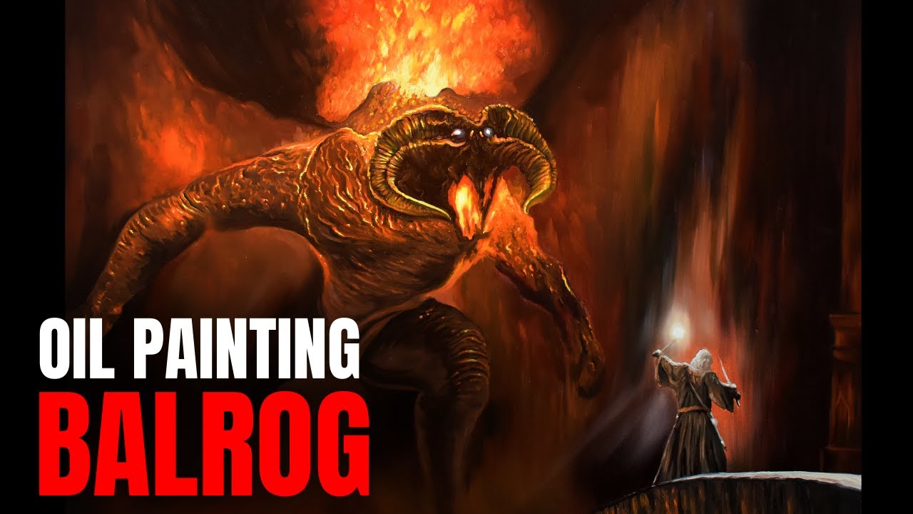 HOW TO PAINT THE BALROG USING OILS #LOTR - YouTube