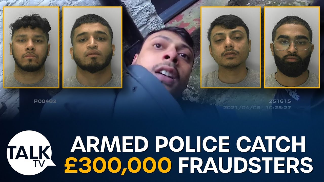 Caught on camera: Armed police catch fraudsters - YouTube