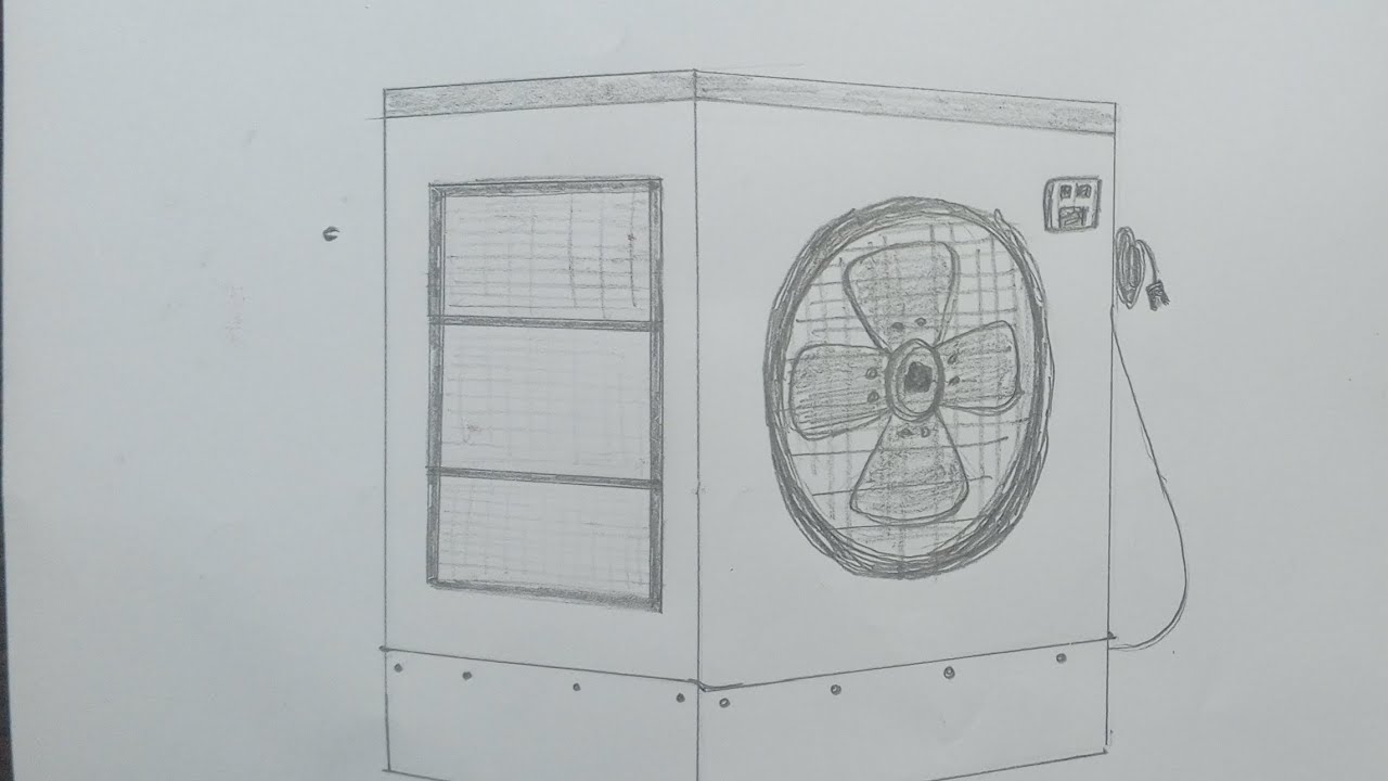 How To Draw air cooler step by step || step by step Drawing - YouTube
