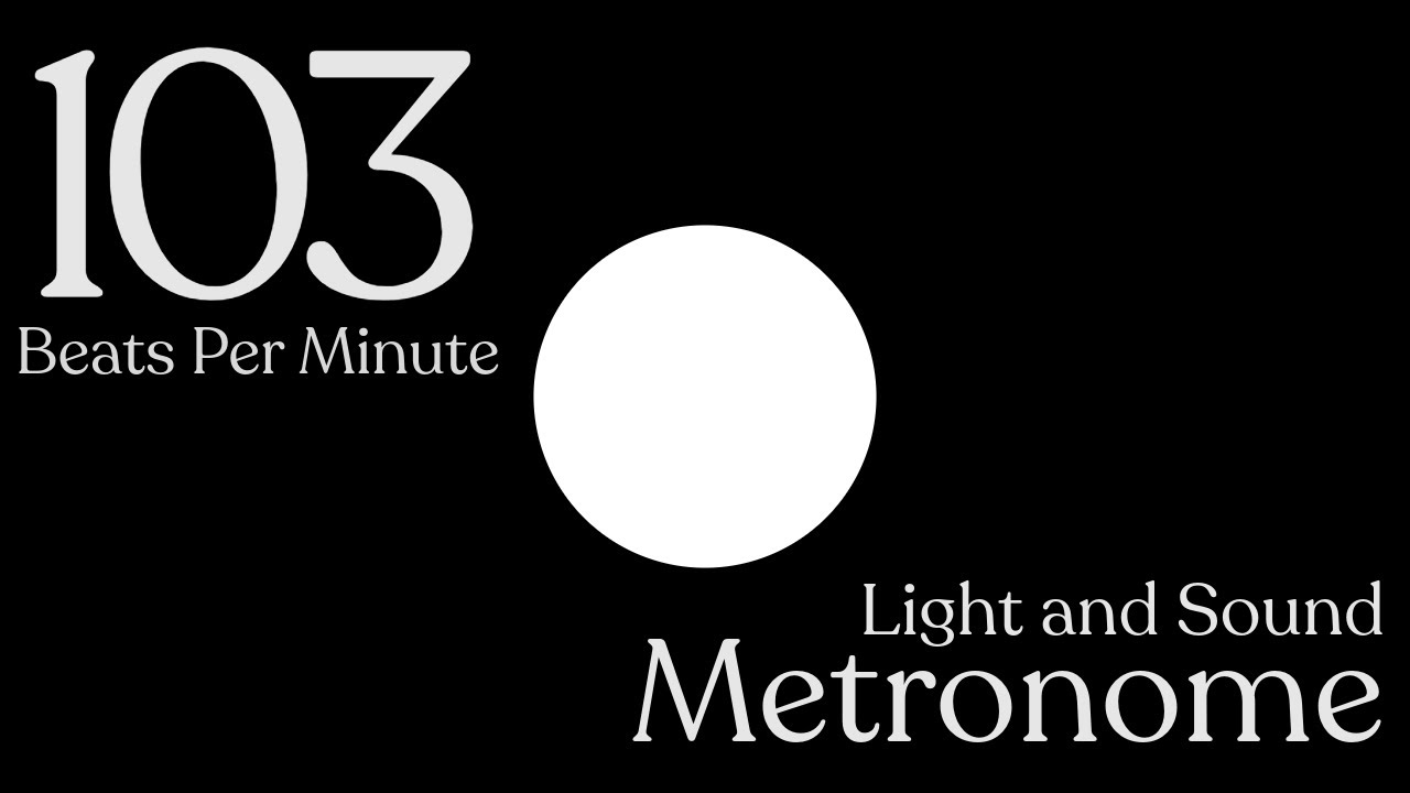 Metronome 103 BPM - With Blinking Light - YouTube