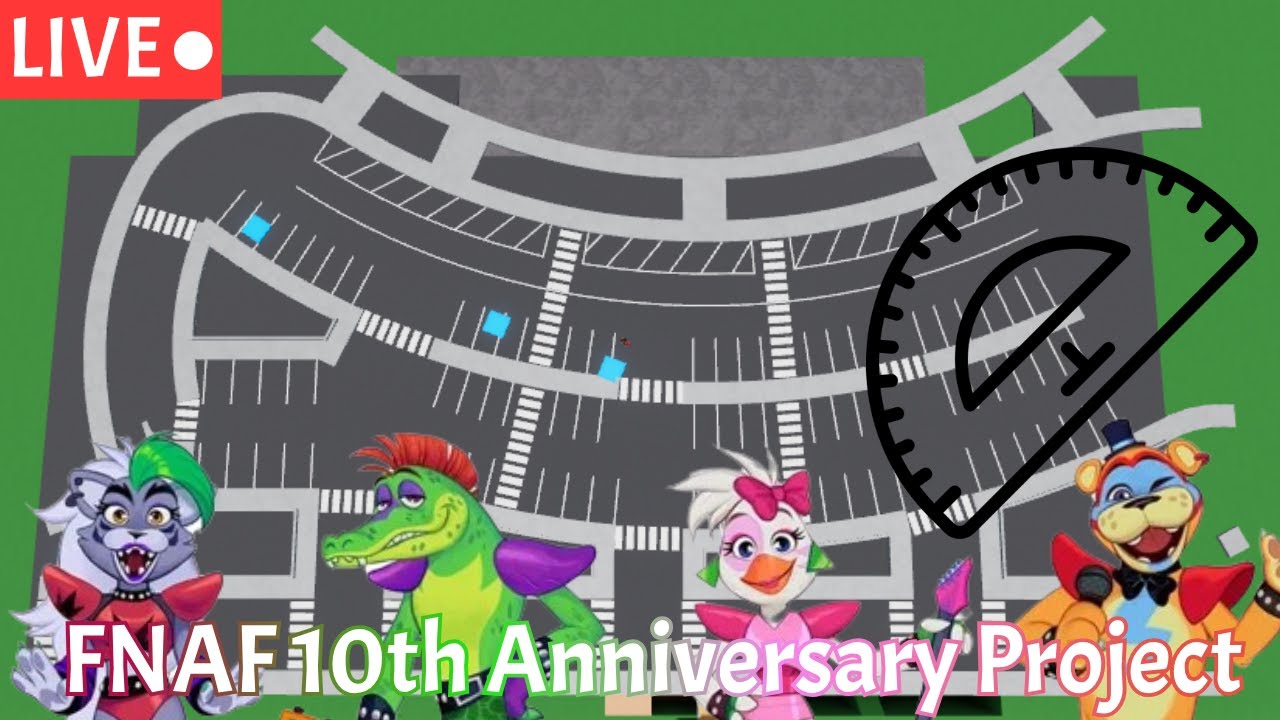 THE EPIC FNAF ... PARKING GARAGE? 4th stream! Building Freddy Fazland 4 ...