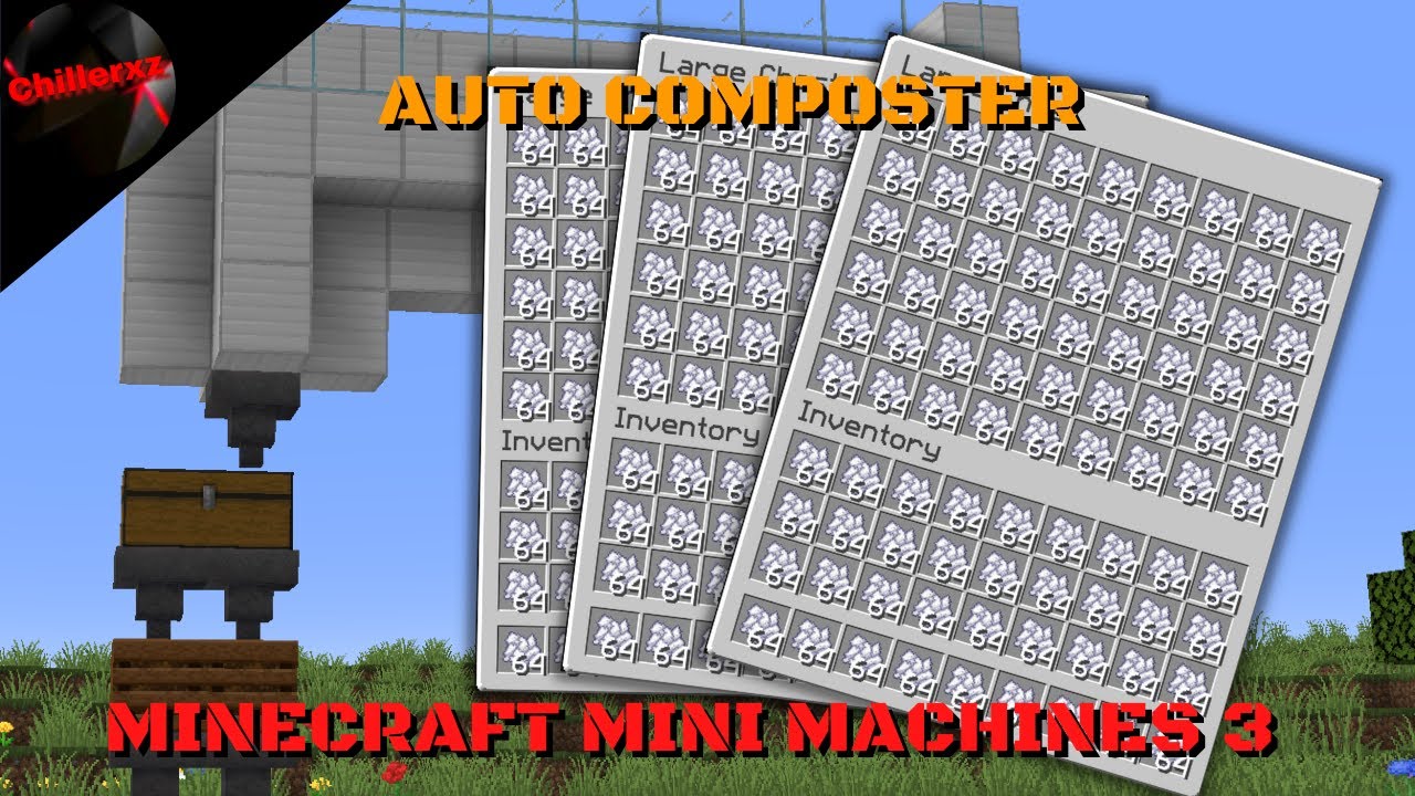 ⁌Minecraft Mini Machines Ep 3⁍| Fully Automatic Auto Composter 1.14 ...