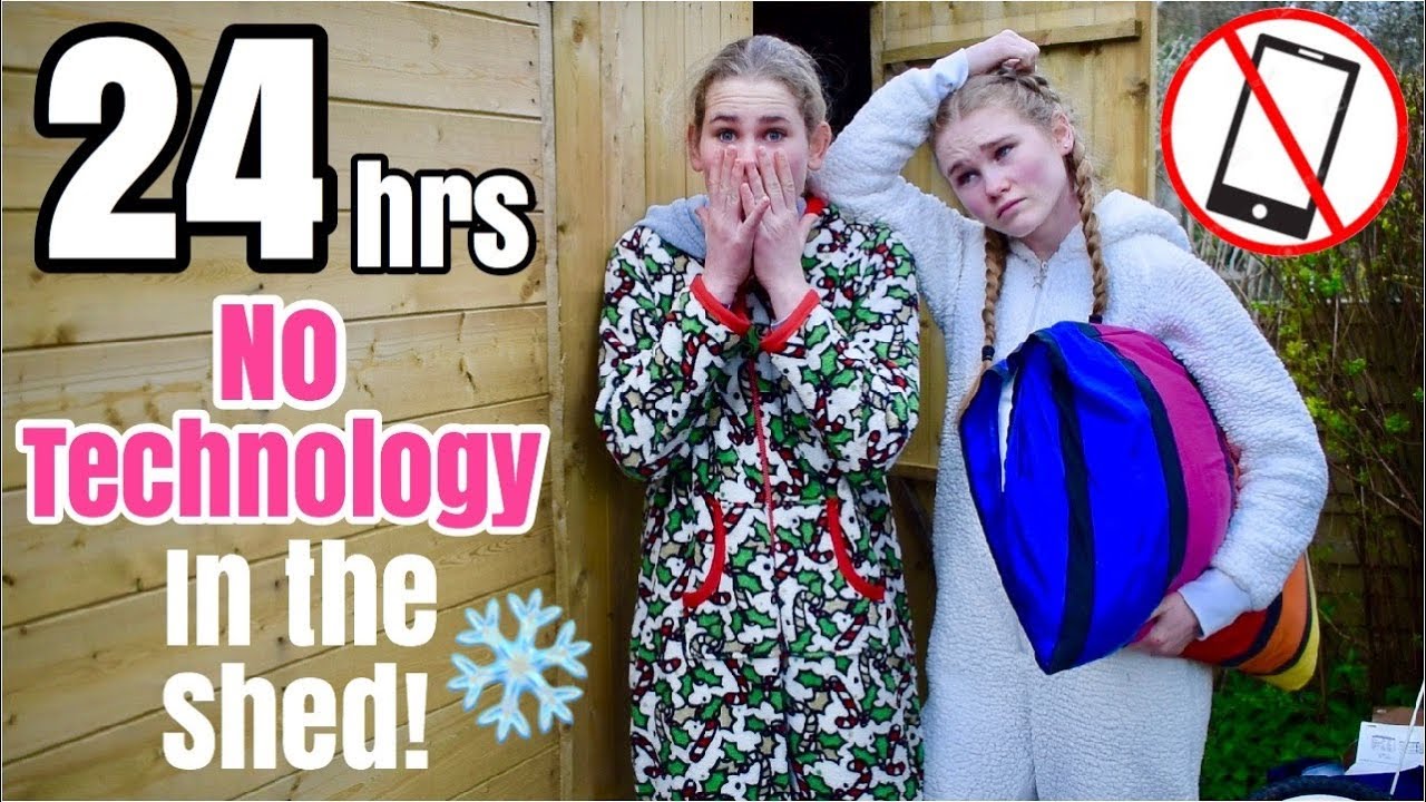 24hrs NO Technology Challenge In The Shed! - YouTube