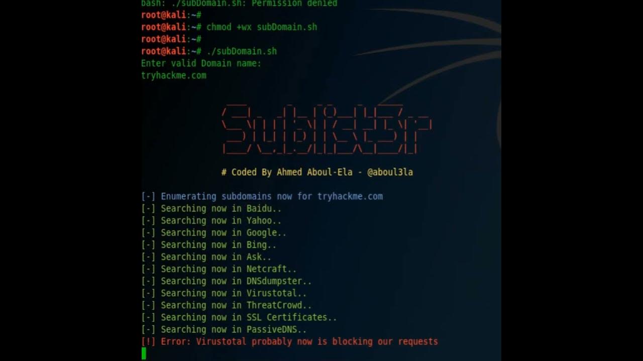 How To Create A Bash Script To Find Subdomains In Any Website Using Sublist3r Tool Cyber