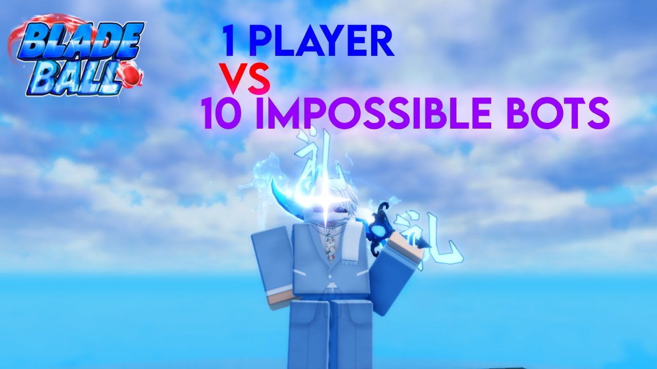 Almost won a 1v10 with IMPOSSIBLE BOTS | BLADE BALL - YouTube