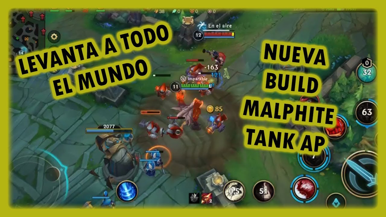 NUEVA BUILD de Malphite FULL TANK AP en Wild Rift - YouTube