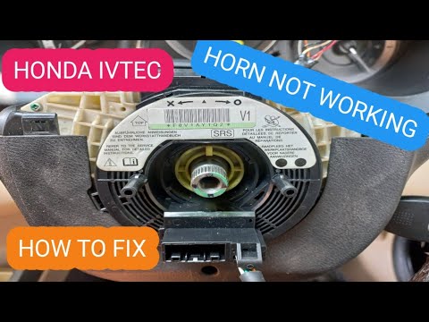 HONDA I VTEC HORN NOT WORKING HOW TO SOLVE. CLOCK SPRING PROBLEM. - YouTube
