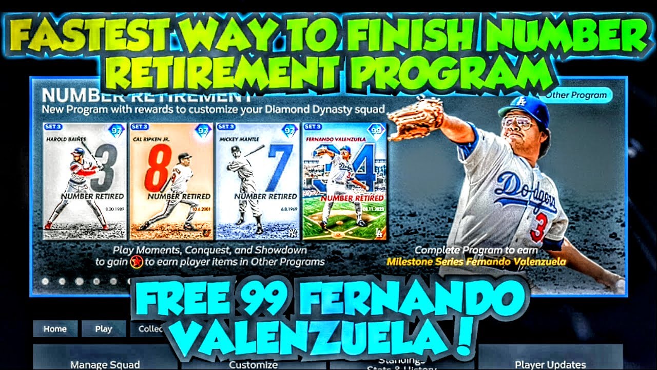 FASTEST WAY TO COMPLETE THE NUMBER RETIREMENT PROGRAM MLB THE SHOW 23 ...