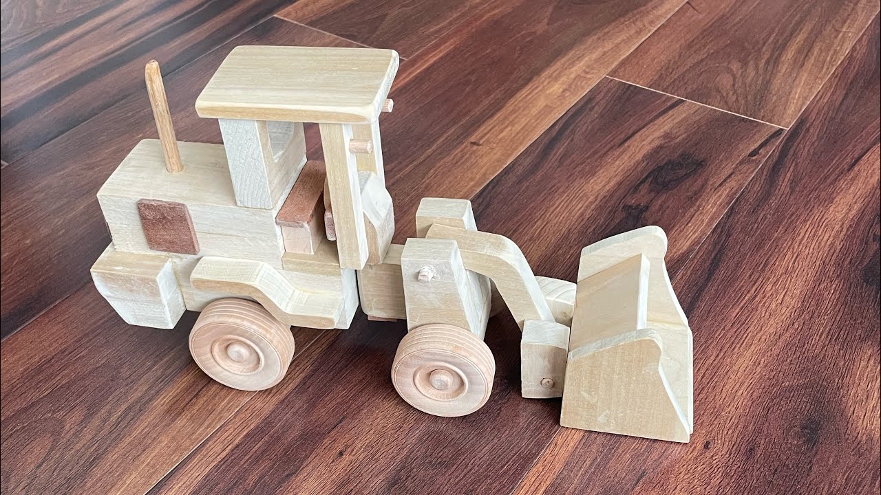 Making a Wooden TRACTOR Front Loader - YouTube