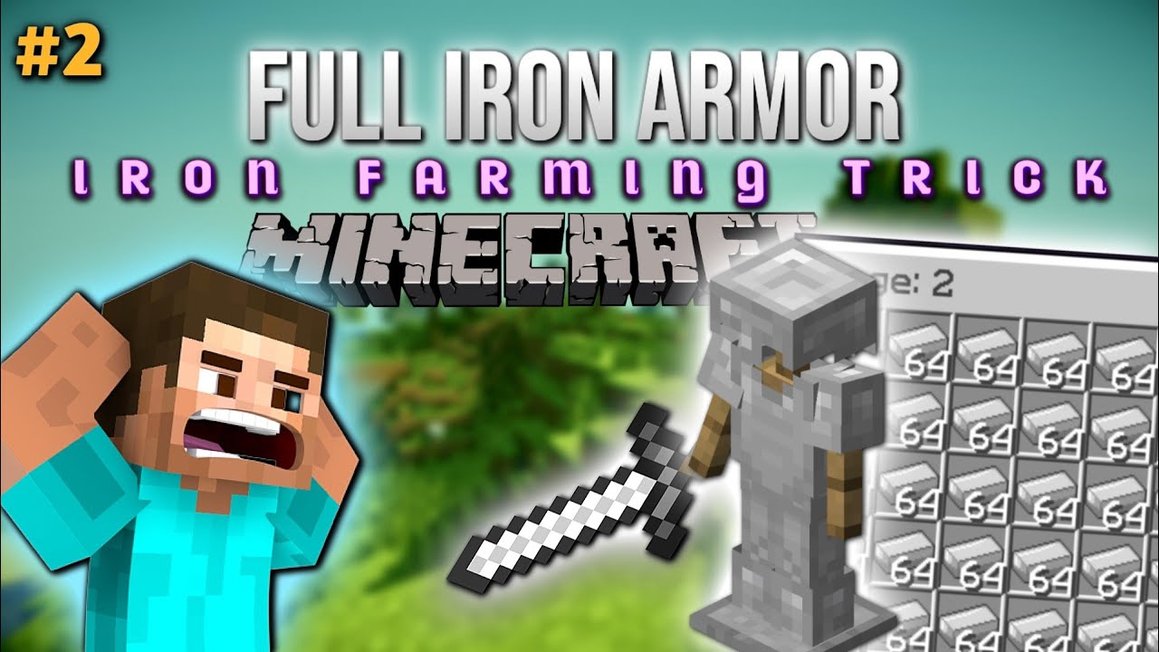 🔥Easy iron farm minecraft pocket edition|Creating iron armor in ...
