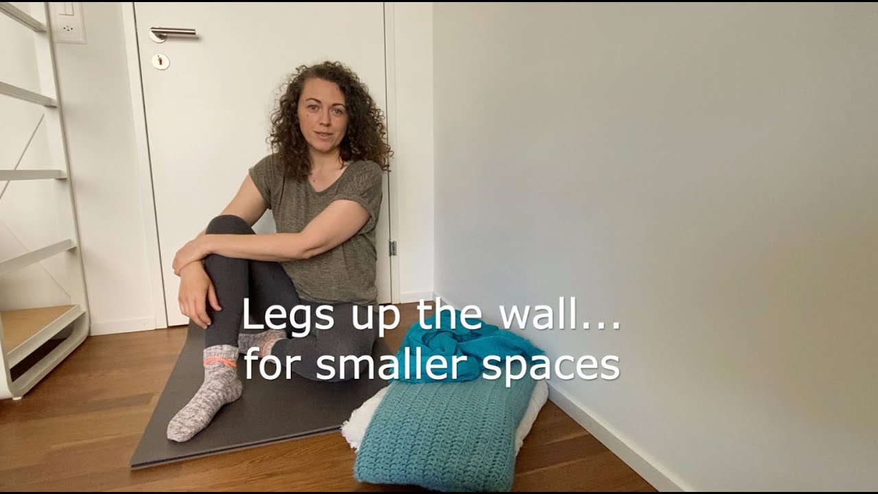 5 minute yoga pose - legs up a door with Laura - YouTube