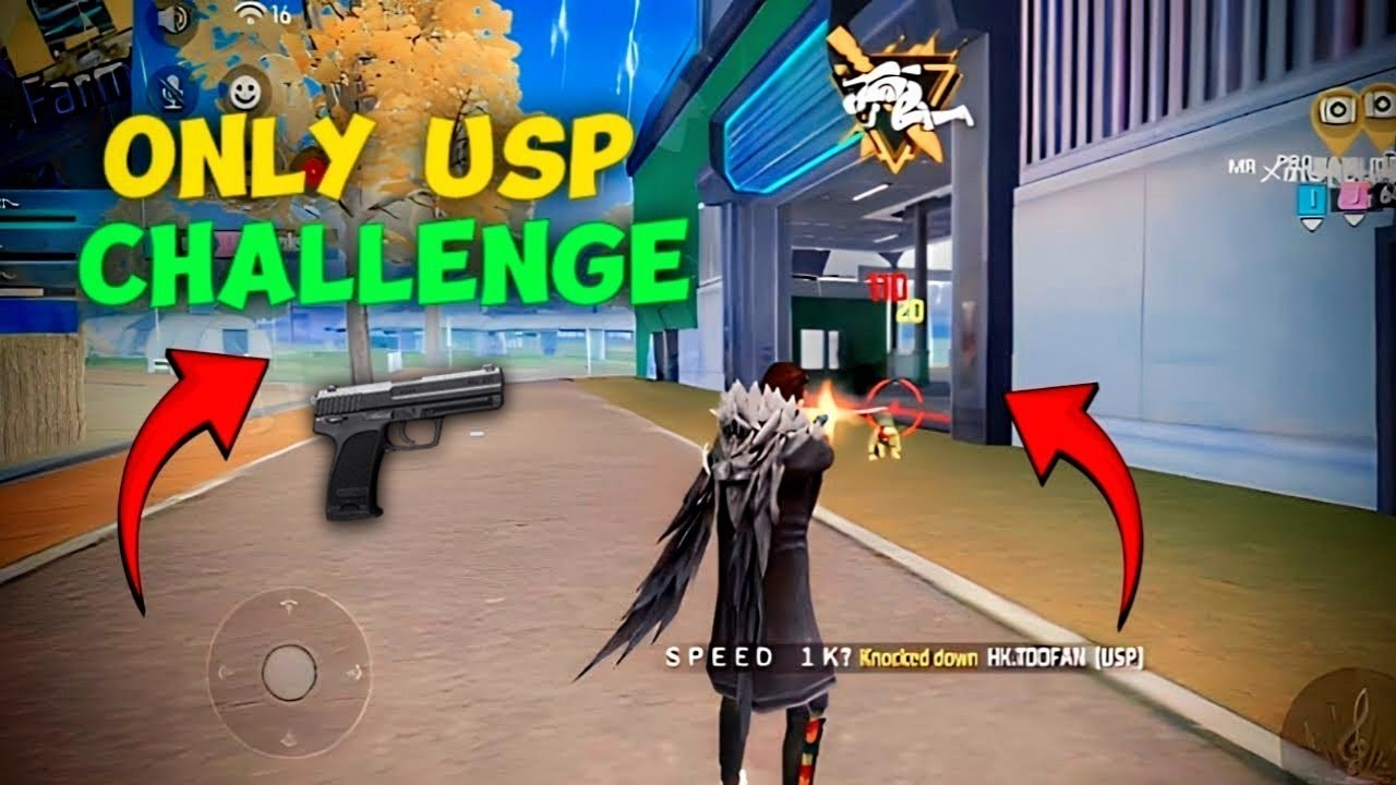 Freefire Only USP Gun Challenge in CS Rank Match 😂 | Azlan FF - YouTube