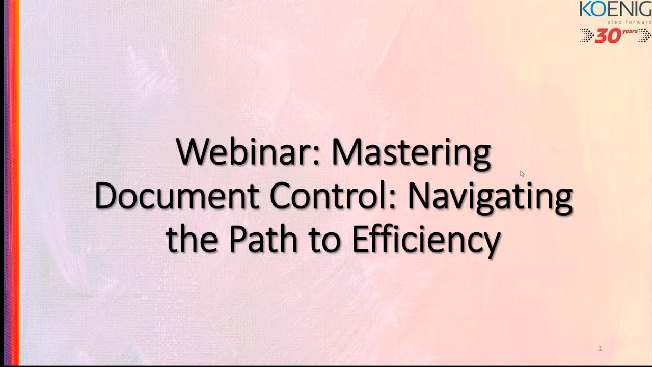 Learn Mastering Document Control: Navigating the Path to Efficiency ...