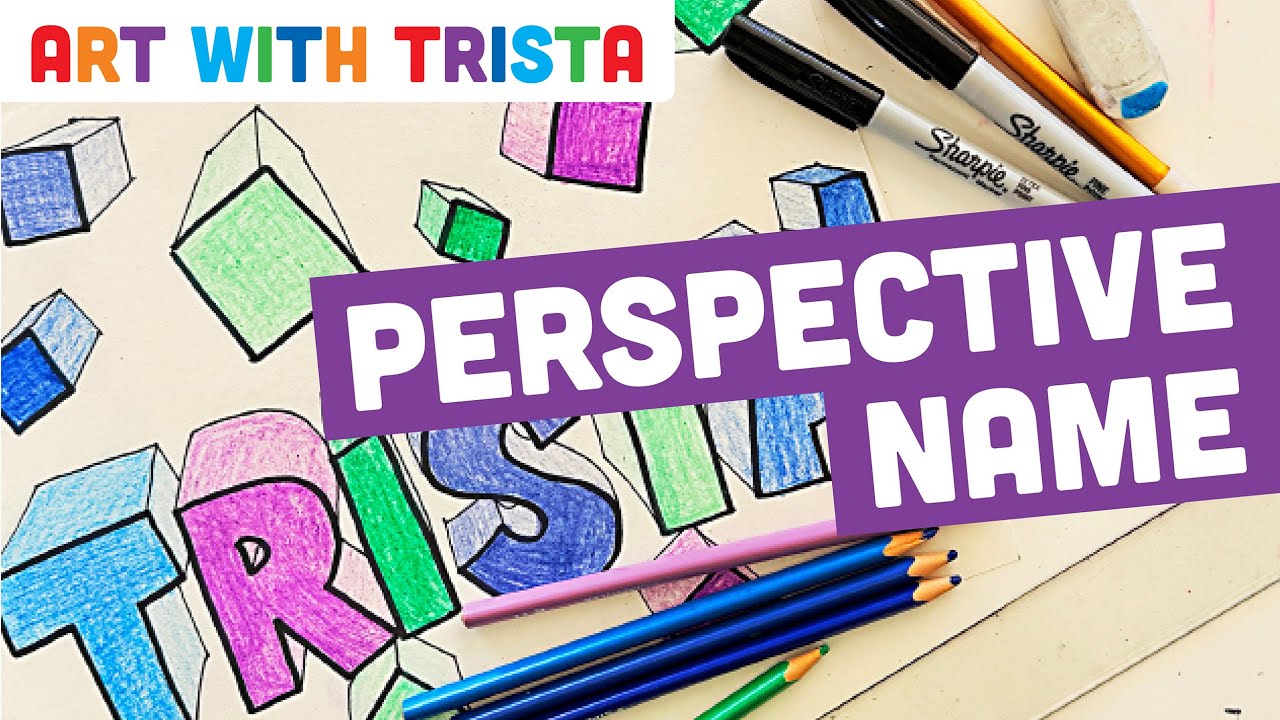 Draw Your Name in 3D Lettering Using 1 Point Perspective Art Tutorial ...