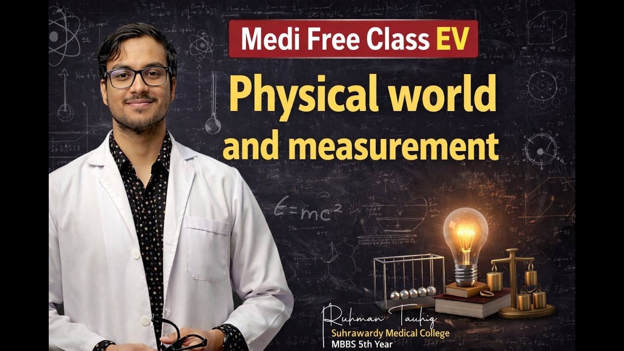 Medical admission EV Physics 1st chap 1 ,physical world and measurement ...