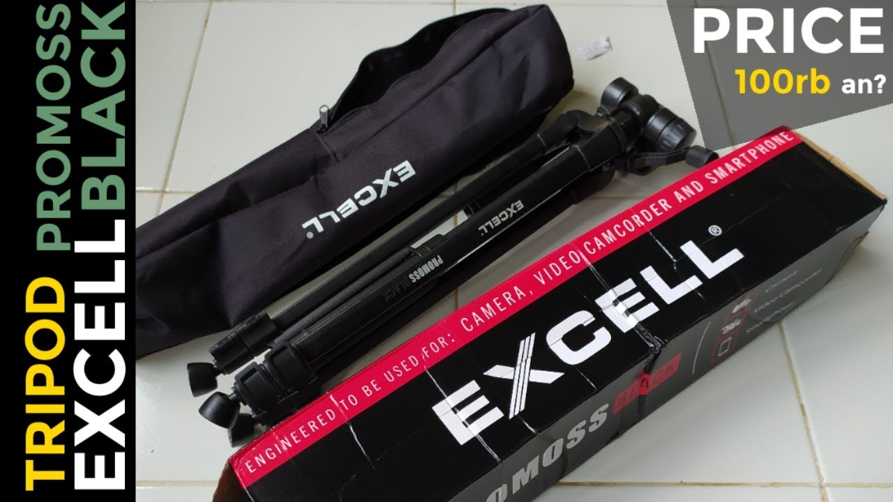 Unboxing dan Review TRIPOD EXCELL PROMOS BLACK Murah, Ternyata? - YouTube