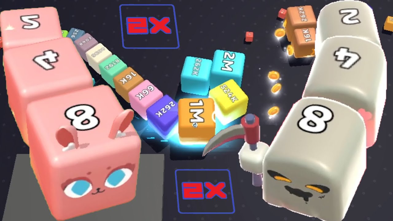 Cubes 2048.io Game 🎲 A NEW GAME 🎲 CUBES SNAKE 2048.io Gameplay - YouTube