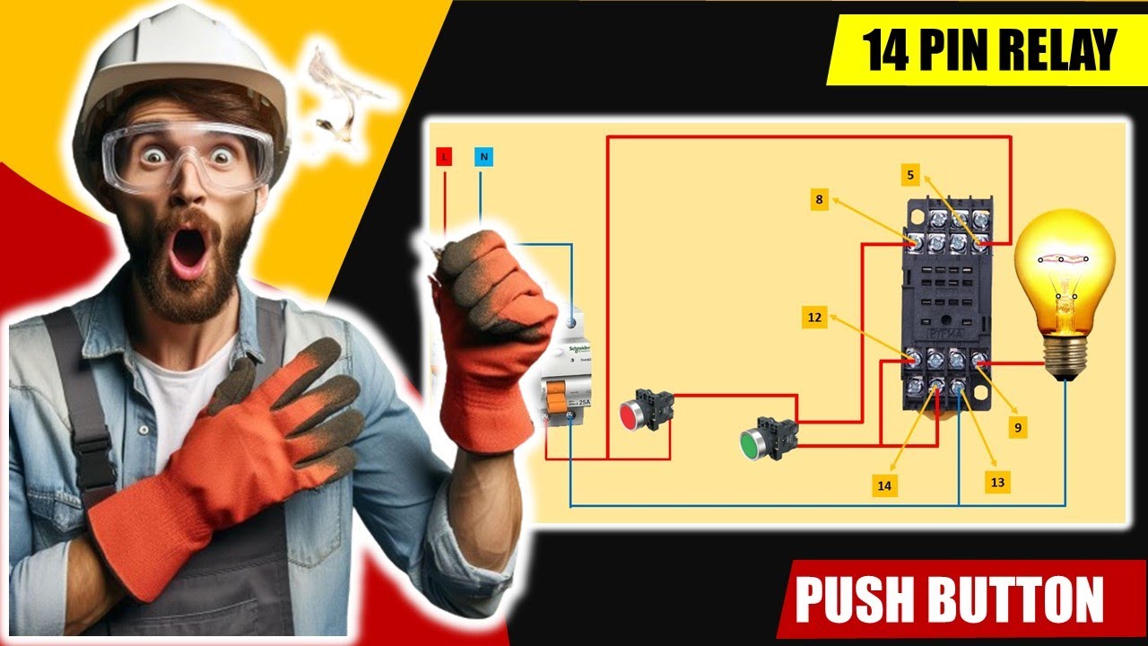 14 Pin Relay Base Wiring Diagram | 14 Pin Relay Holding Circuit ...