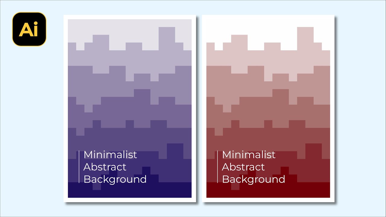 Minimalist Abstract Poster or cover Background design | Adobe Illustrator Tutorials - YouTube