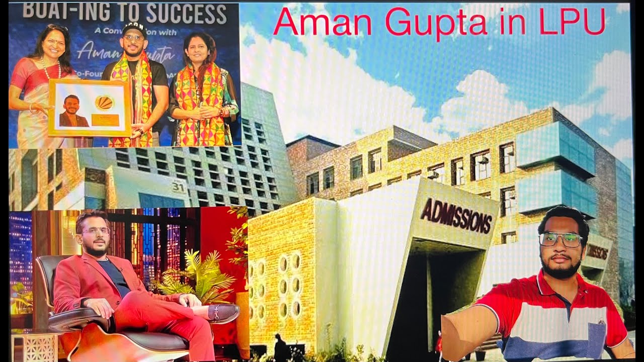 Shark and CEO of boAt Aman Gupta in The LPU with his Wife |LPU Event ...