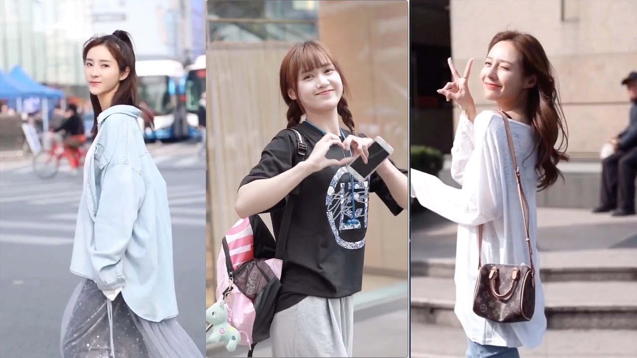 Tik Tok China 】 2 Douyin Chinese Girls Fashion Style On The Street Youtube