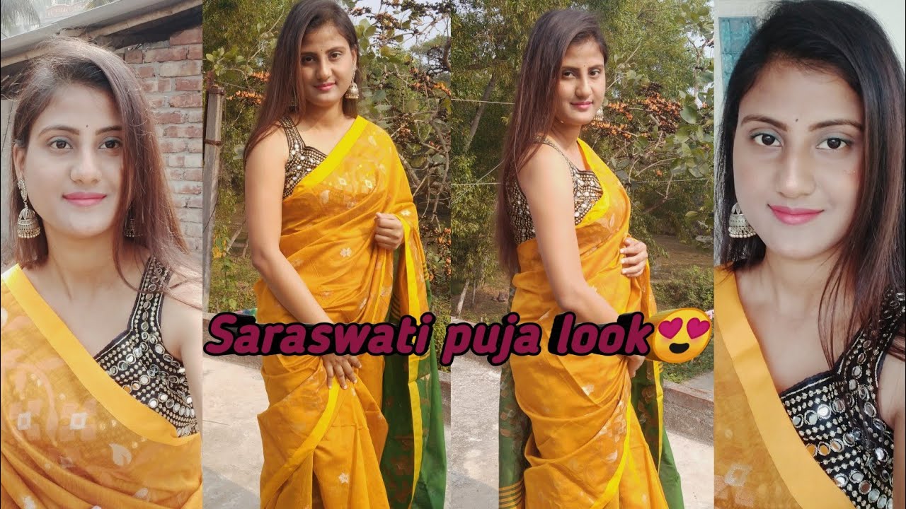 Bengali Saraswati Puja Simple Makeup Look YouTube bengali-saraswati-puja-simple-makeup-look-youtube