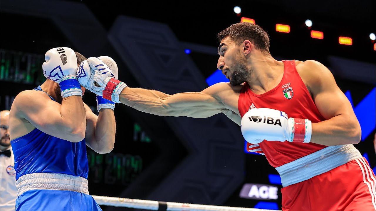 Abbes Mouhiidine (ITA) vs. Narek Manasyan (ARM) IBA World Boxing Championships 2023 SF's (92kg ...