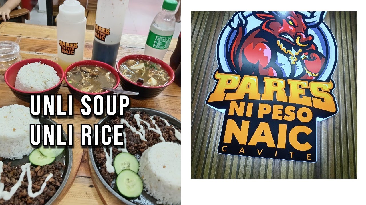 Budget Meal na Pares with Unli Soup and Unli Rice - YouTube