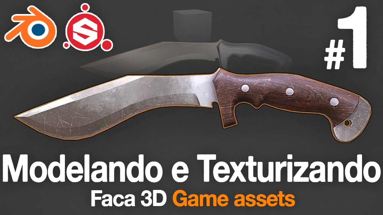 Modelando e Texturizando Faca Para Jogos - Part 1 // Knife Modeling and ...