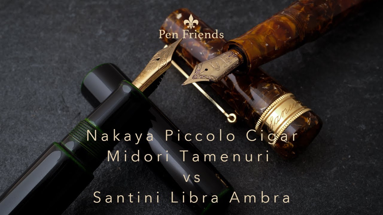 Nakaya Piccolo Cigar Midori Tamenuri vs Santini Libra Ambra - YouTube