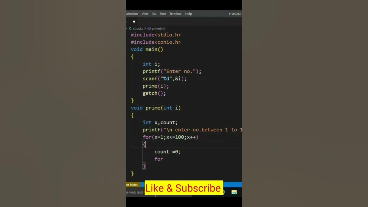 Print Prime Number between 1 to 100 Using Function #shorts #youtubeshorts - YouTube