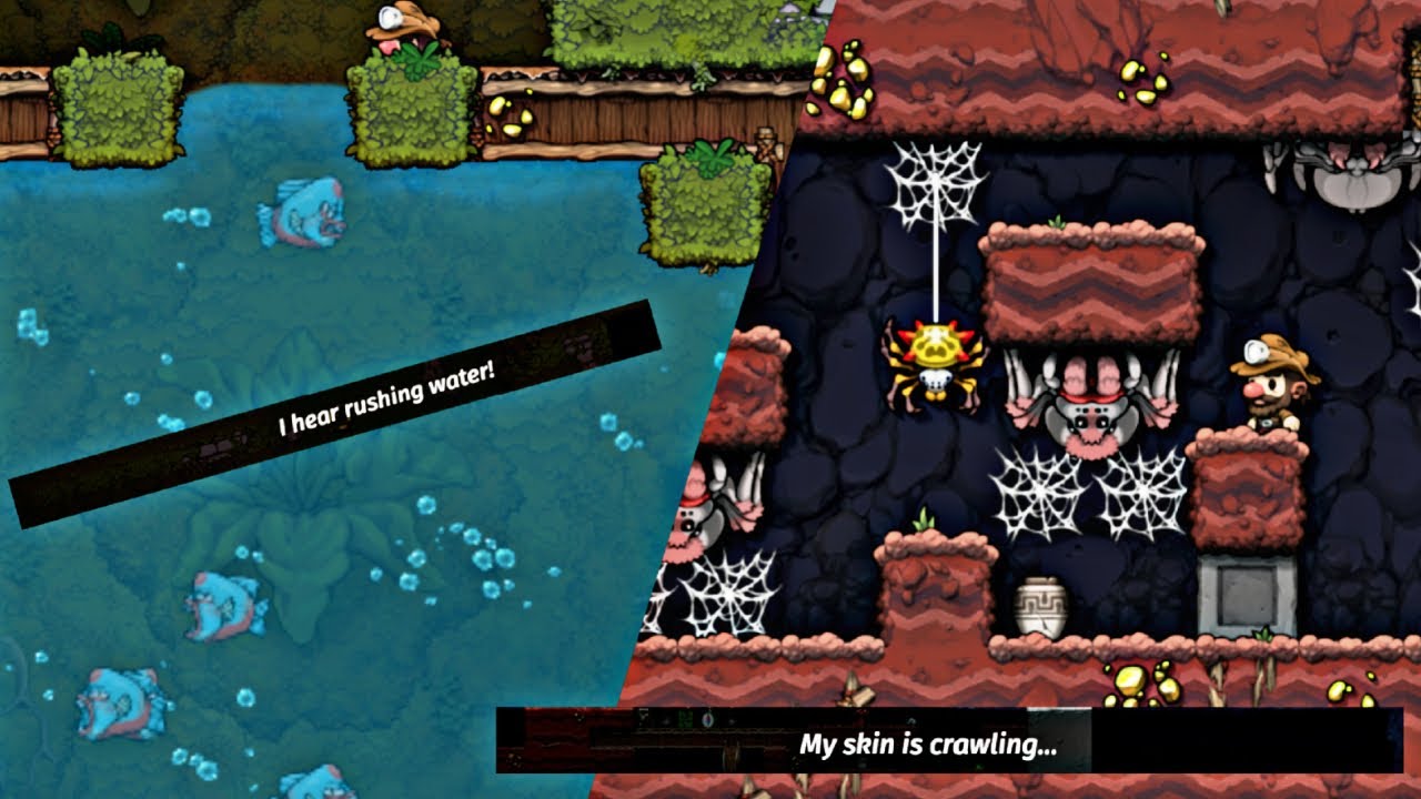 All Level Feelings from The Mines and Jungle Recreated in Spelunky 2 - YouTube