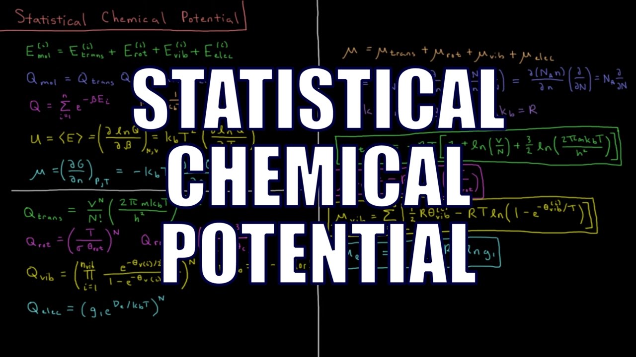 Chemical Thermodynamics 7.6 - Statistical Chemical Potential - YouTube