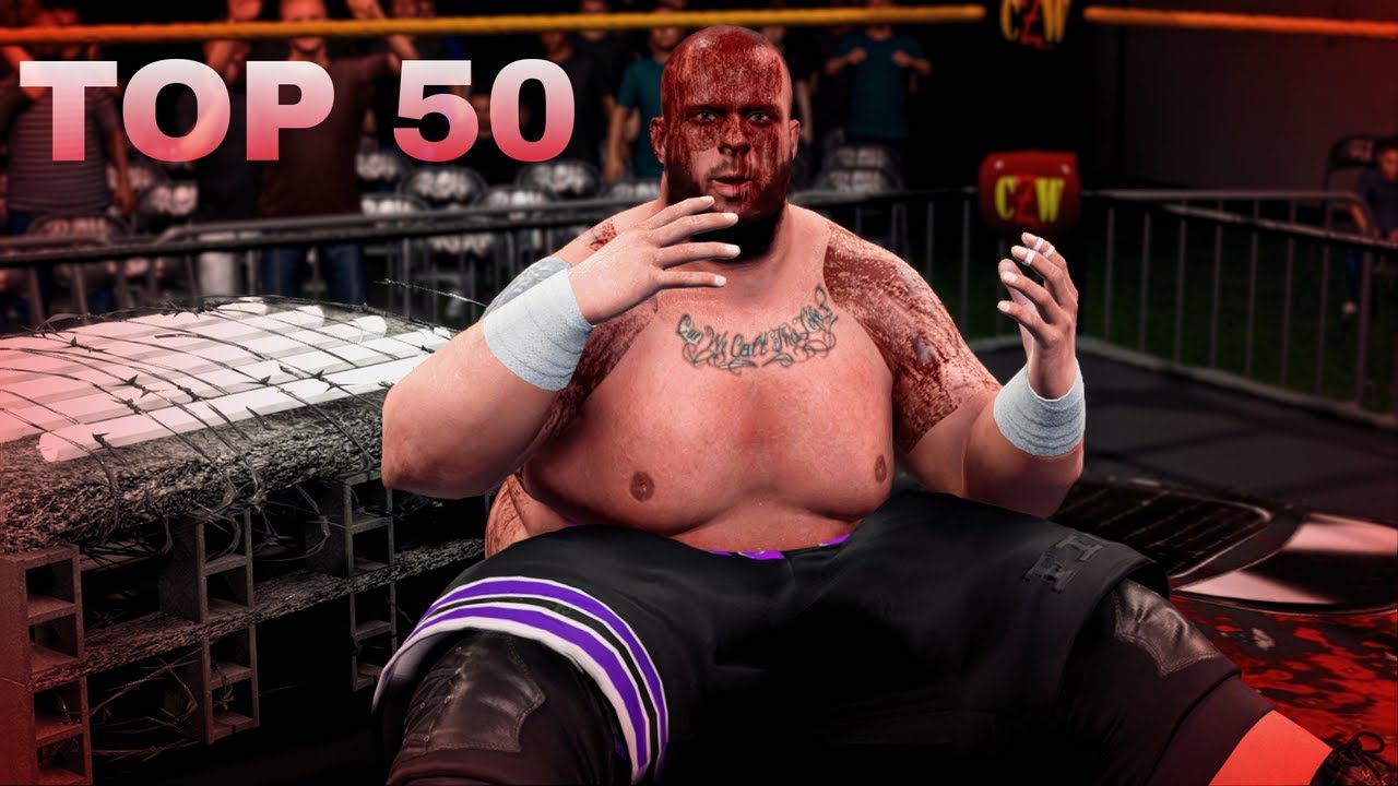 Top 50 Wrestling Deathmatch Extreme Moments | WWE 2K23 - YouTube