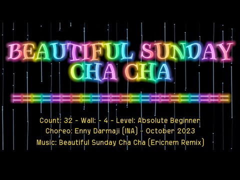 BEAUTIFUL SUNDAY cha cha/Absolute Beginner//AR LINE DANCE ...