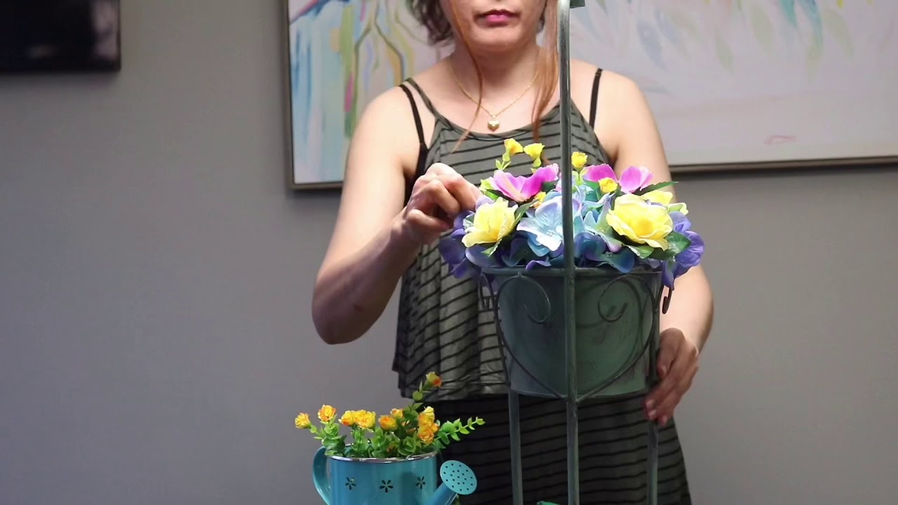 Water faucet flower arrangement - YouTube