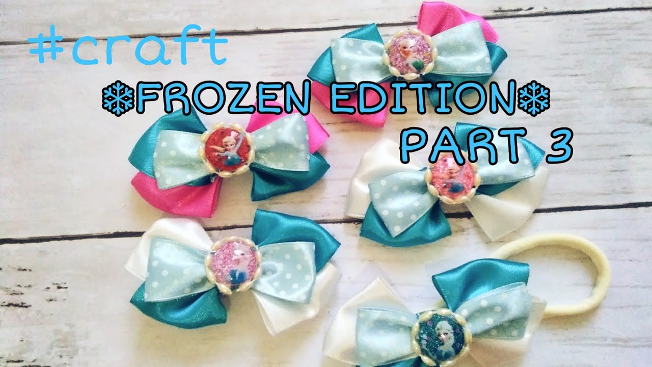 HOW MAKE A SIMPLE FROZEN BOW. PART 3 | AKSESORIS FROZEN - YouTube