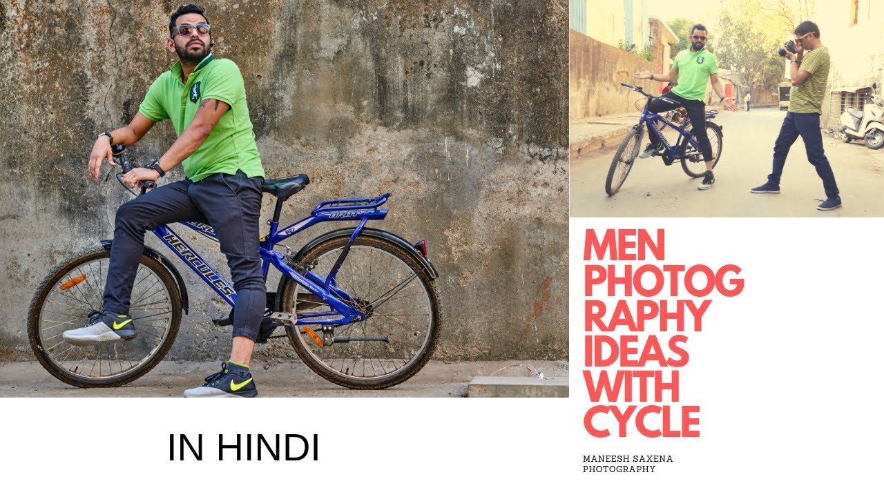 BOYS POSE IDEAS WITH CYCLE | MODEL PHOTOSHOOT STYLES - YouTube