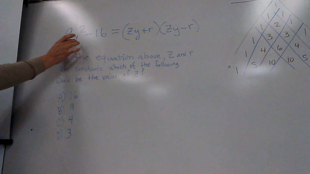 SAT Algebra, Factoring Difference of Squares - YouTube