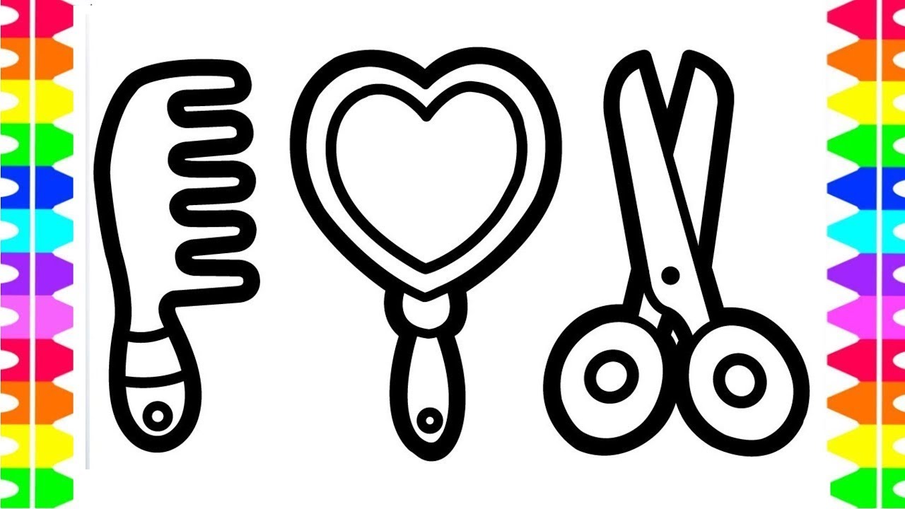 Hair Accessories drawing for kids Easy Step by Step - YouTube