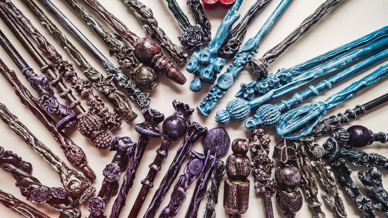 I made 40 MAGIC WANDS! EASY DIY! - YouTube