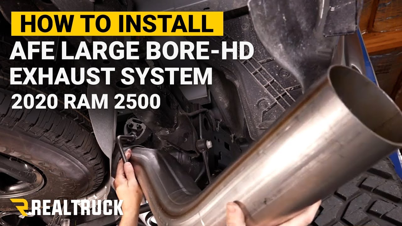 How to Install aFe Large Bore-HD Exhaust System on a 2020 Ram 2500 ...