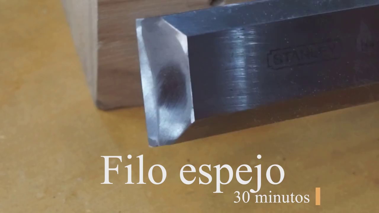 Filo espejo en 30 minutos 😃😃 afilar formón 👉👉 paso a paso 😊 como hacer ...