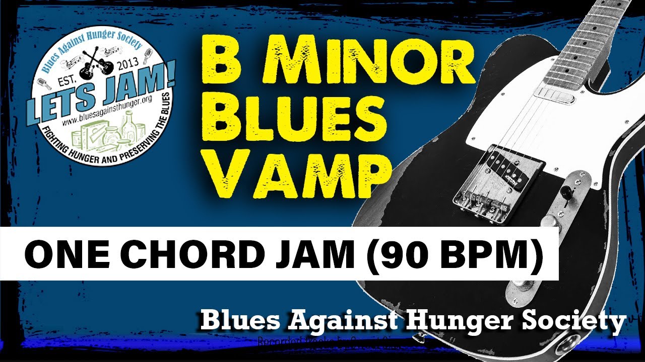 B MINOR | One Chord Blues Vamp | 90 BPM - YouTube