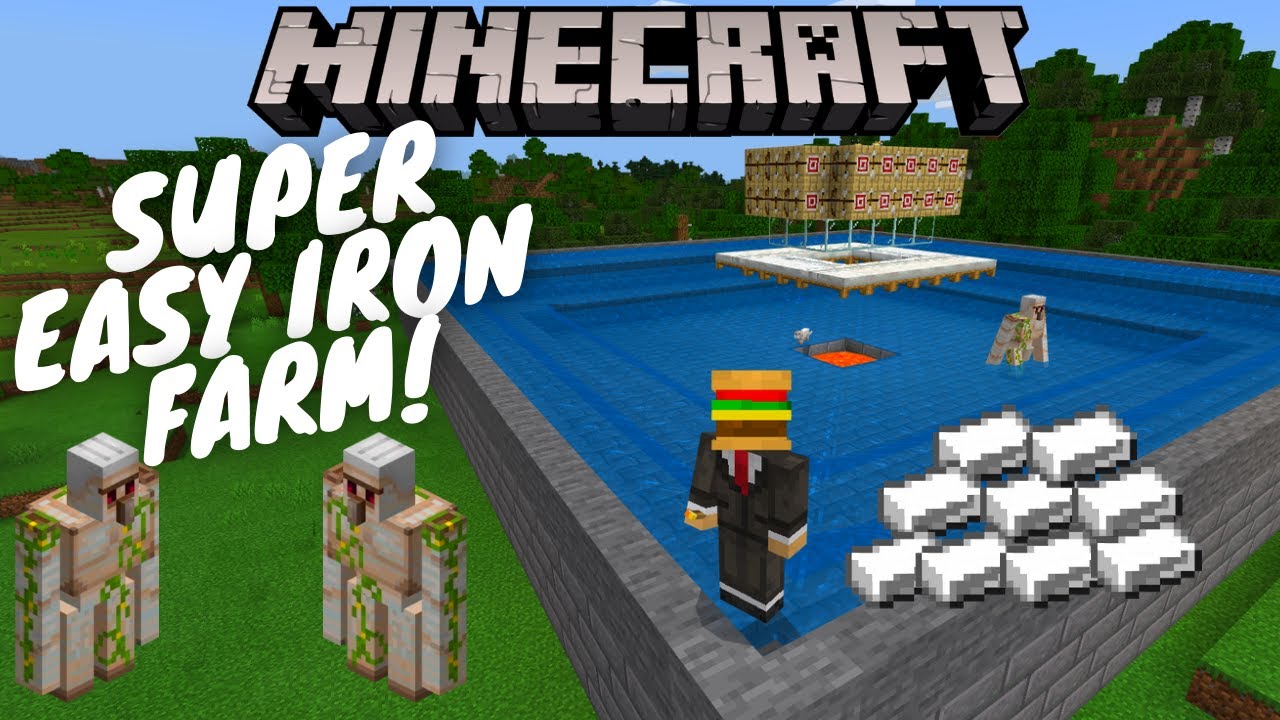 Super Easy Iron Farm In Minecraft Bedrock - YouTube