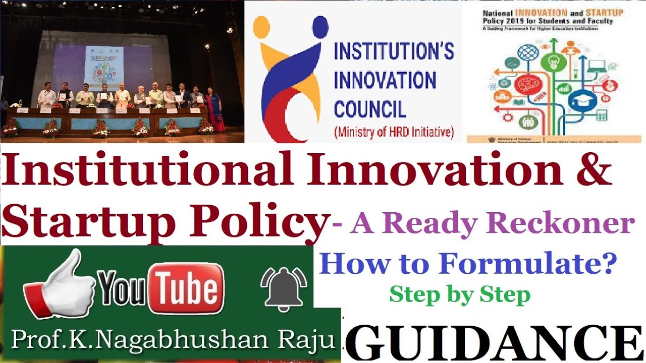 Institutional Innovation and Startup Policy | How to Formulate | Step ...