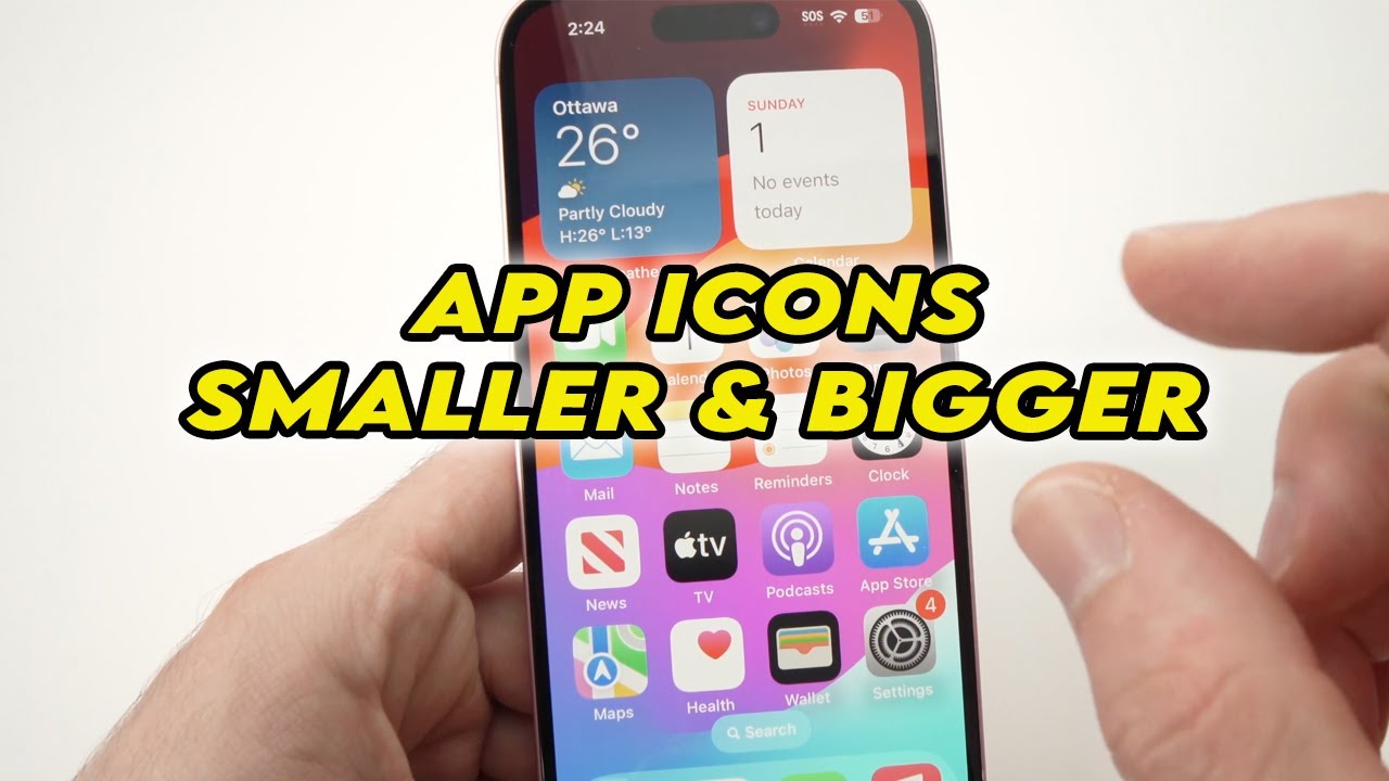 iPhone: How to Change App Icon Size - YouTube