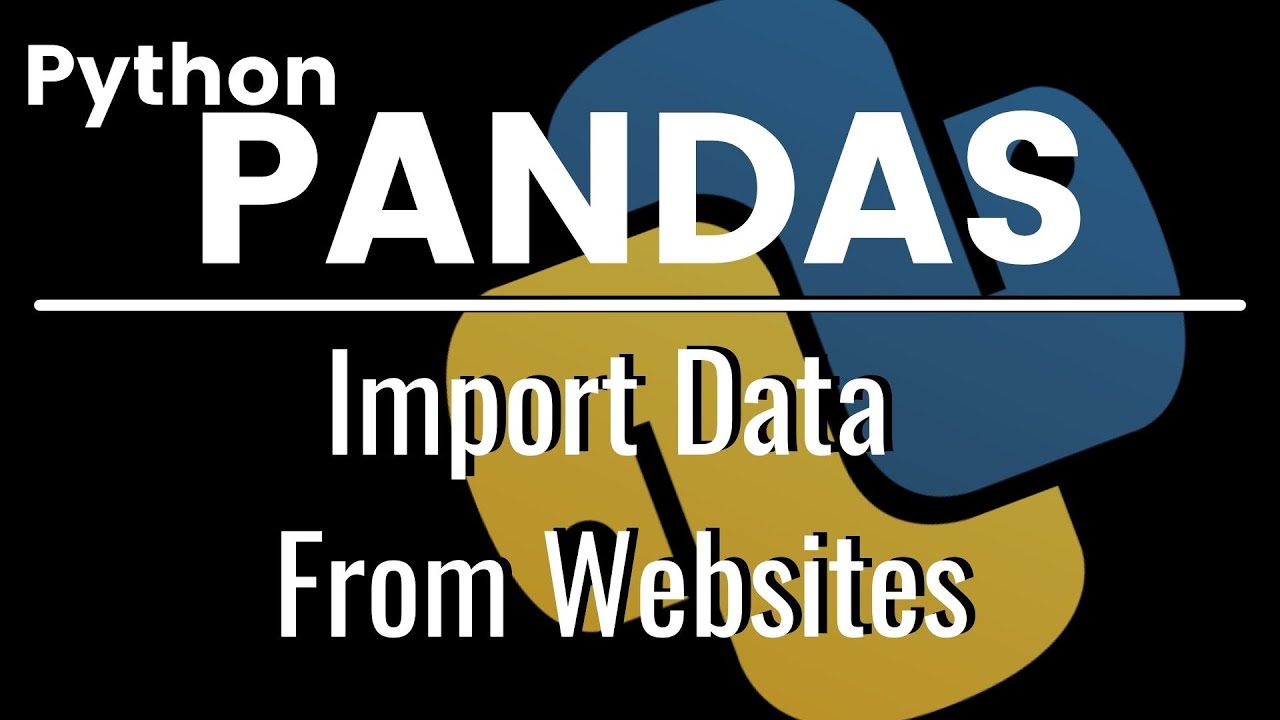 Pandas Import Data From Website To Excel YouTube Pandas Import Data From Website To Excel YouTube