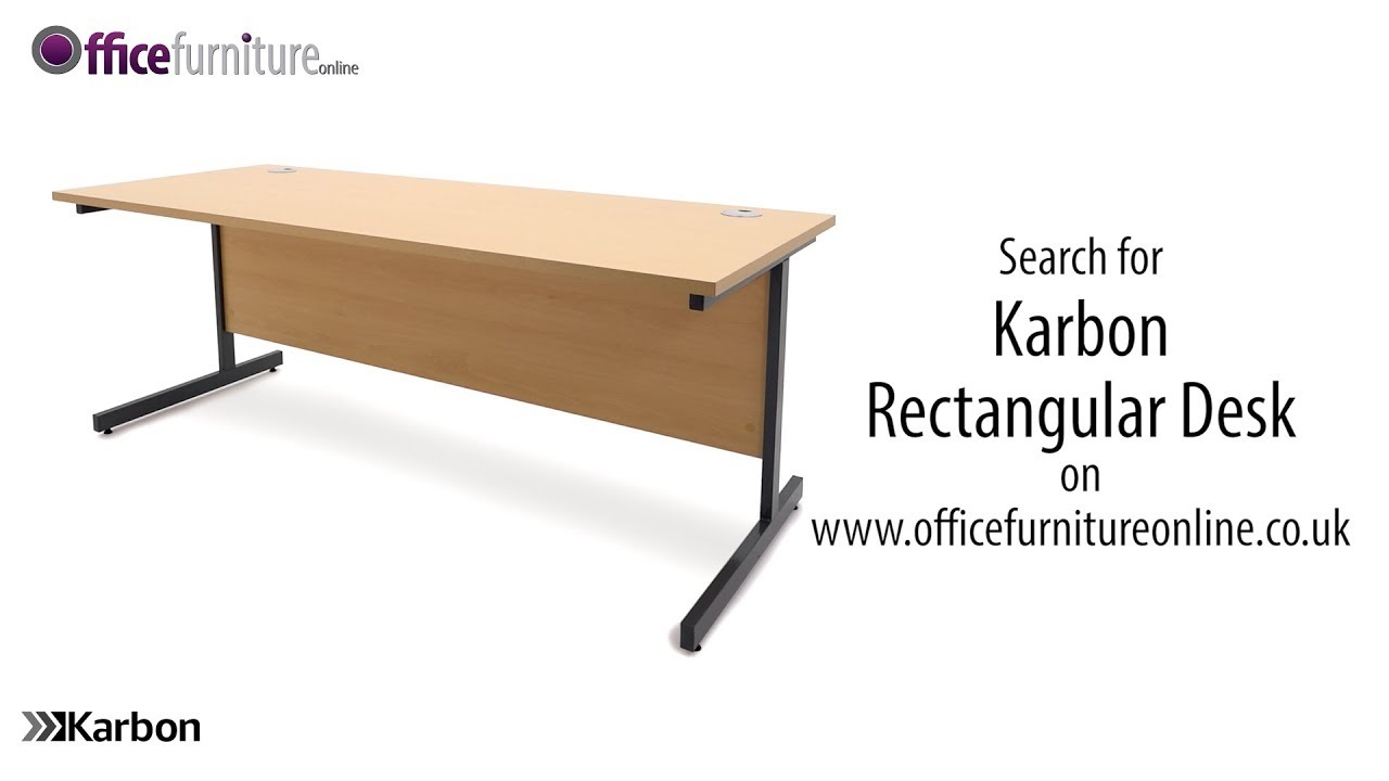 Karbon K1 Rectangular Office Desk Features - YouTube